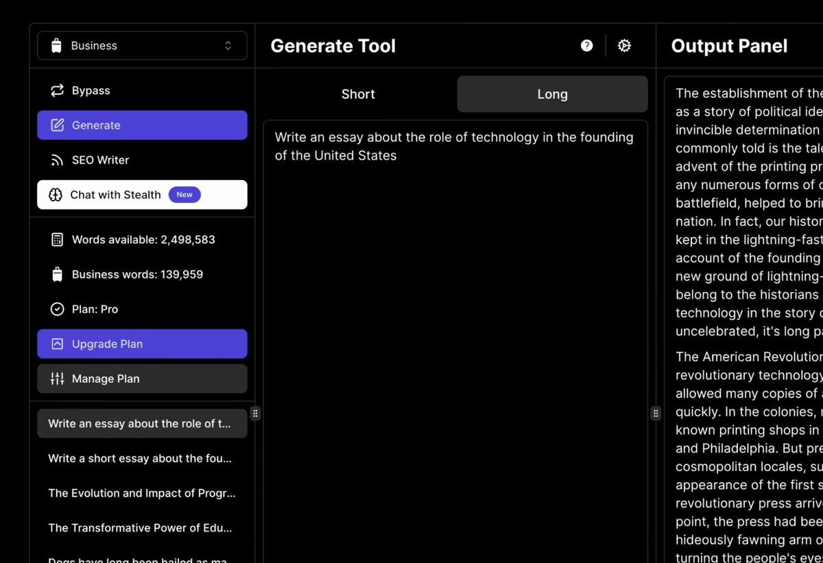 Undetectable AI: StealthGPT and Free AI Checker